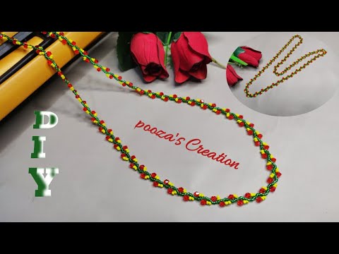 How To Make Beautiful Simple Design Nepali Pote Making At Home/Viral ...
