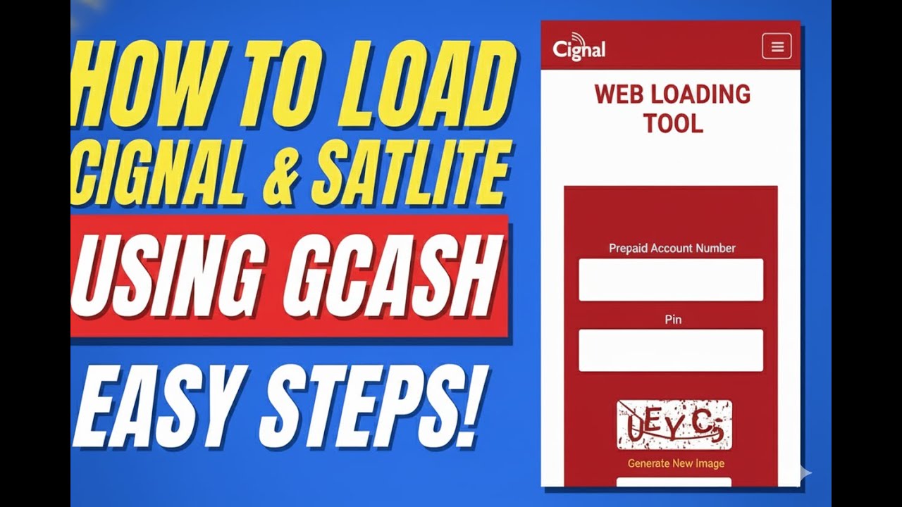 How to Load CIGNAL & SATLITE using GCASH | Paano Mag-Load Gamit ang ...