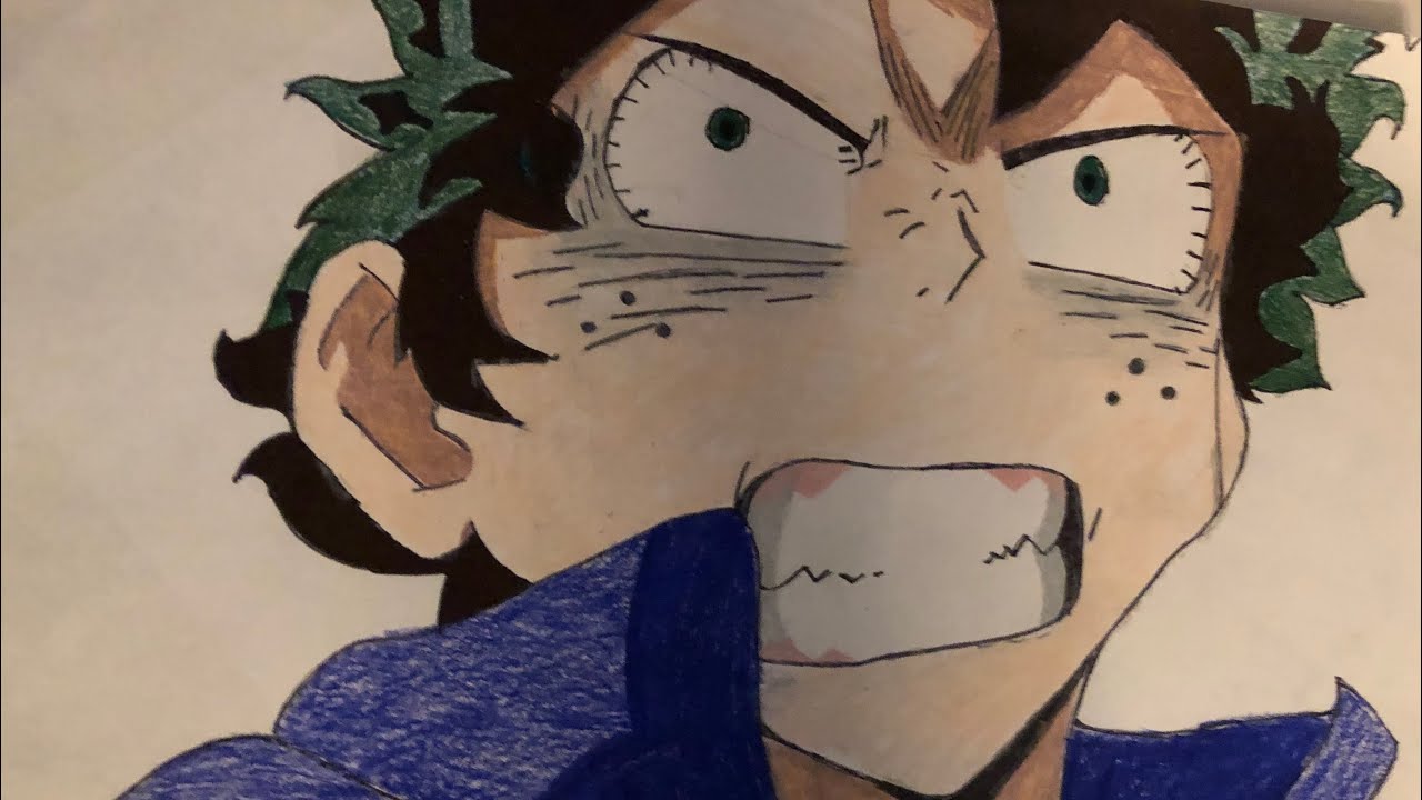 Speed drawing Deku :) - YouTube