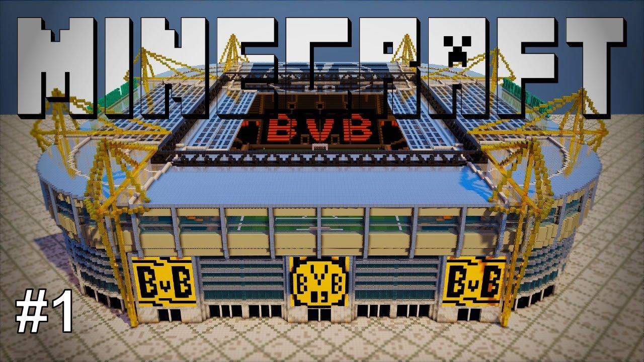 How to Build a Stadium - Football Field #1 - Minecraft Tutorial - YouTube