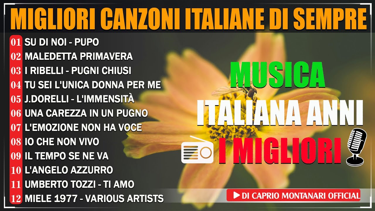 20 Migliori Canzoni Italiane Di Sempre - Famosi Cantanti Italiani di ...