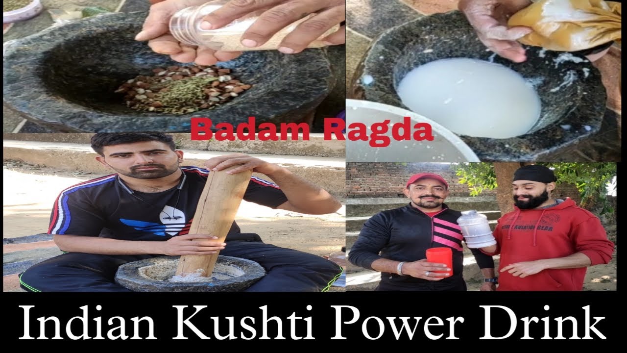 Making Badam Ragda/ Power Drink / Indian Kushti Drink - YouTube