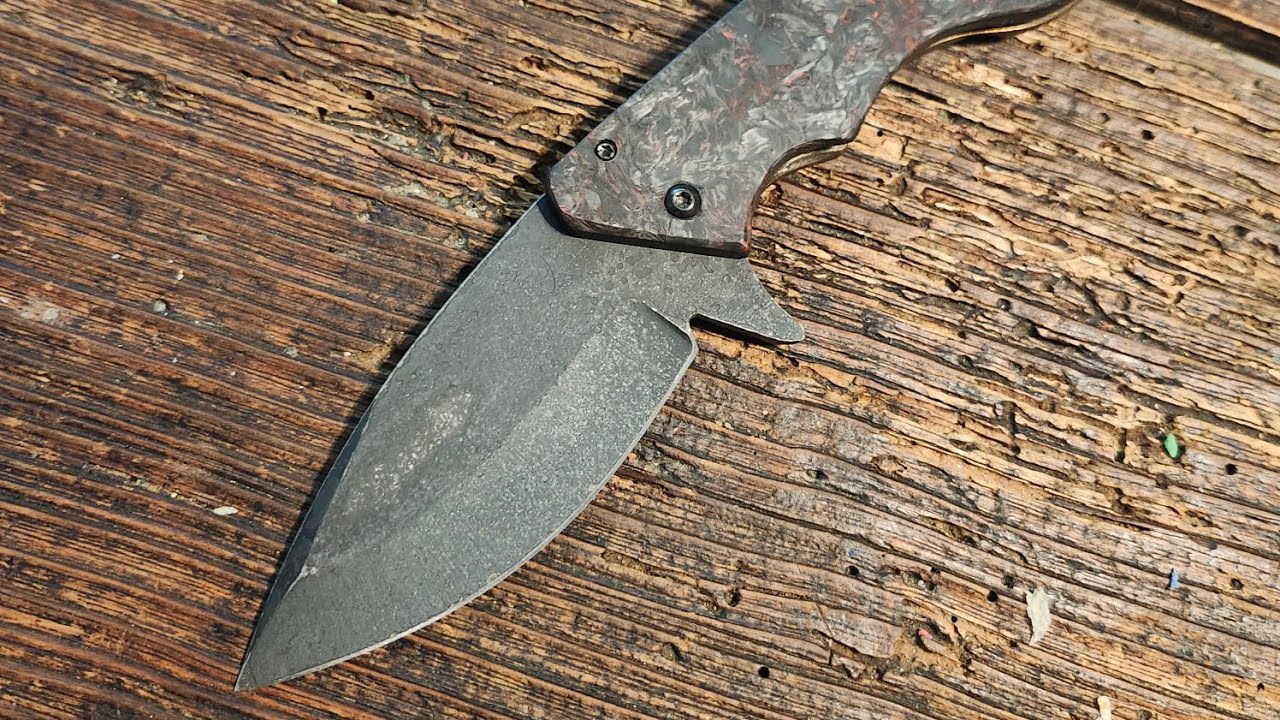 Alien Knives DX2 Handmade Custom Folding Knife - Davo Creations ...