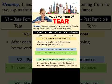 TEAR Present Past Past Participle - Sentence example with Tear Verbs V1 ...