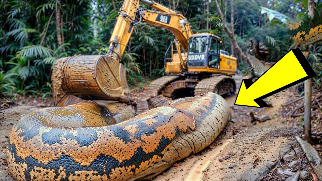 Construction Workers Run Across Giant Snake, Then See What Was Inside ...