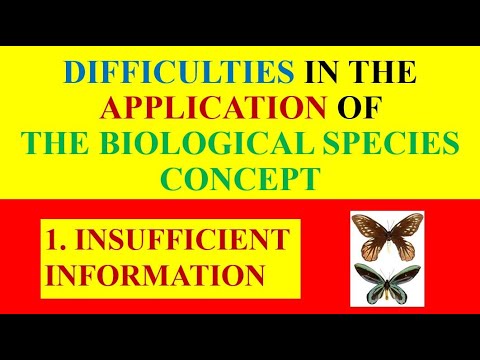 Difficulties in the Application of the Biological Species Concept ...