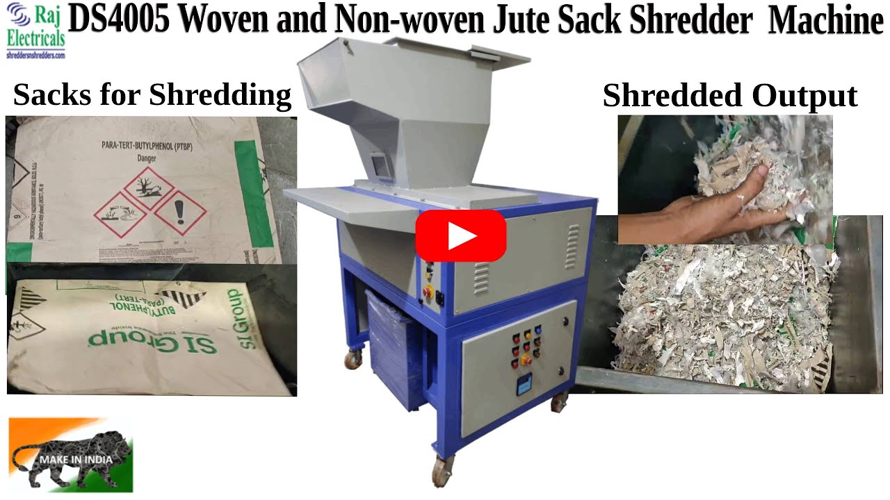 Woven|Non-woven Jute Shredder 2nd video from Raj Electricals - Mob: +91 ...