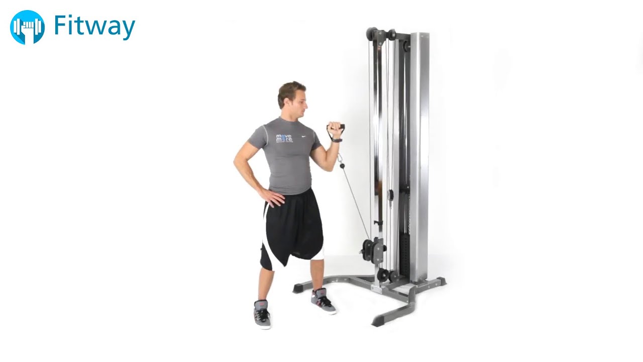 How To Do: Cable Shoulder Press - Military Single Arm Rotation ...