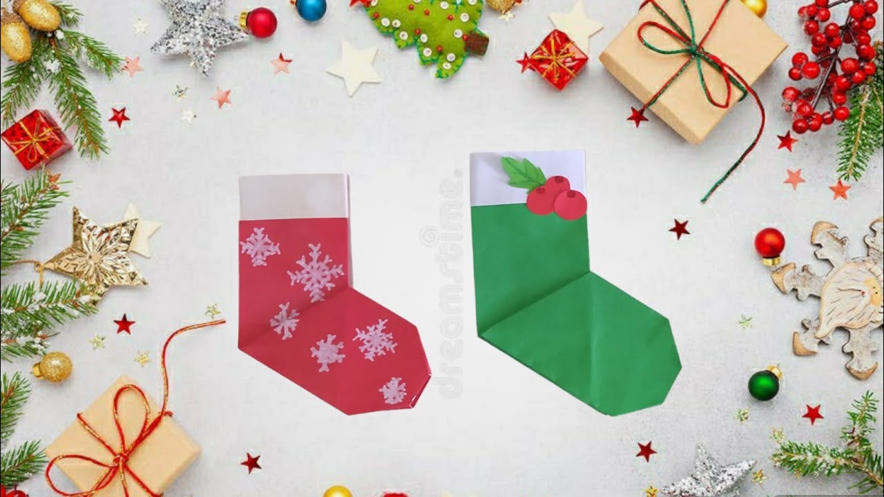 origami sock | Christmas sock origami - YouTube