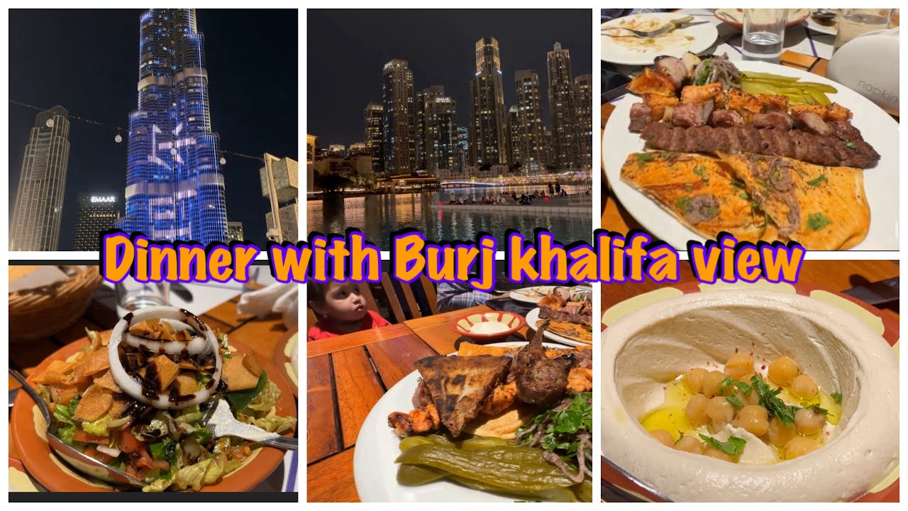 Dinner at Wafi Gourmet| Lebanese Cuisine | Burj Khalifa view | - YouTube
