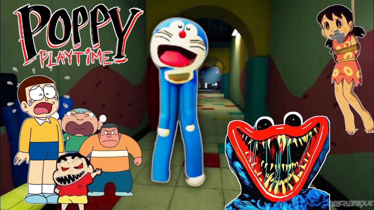 Doraemon Became Huggy Wuggy Poppy Playtime | Doraemon vs Shinchan and ...
