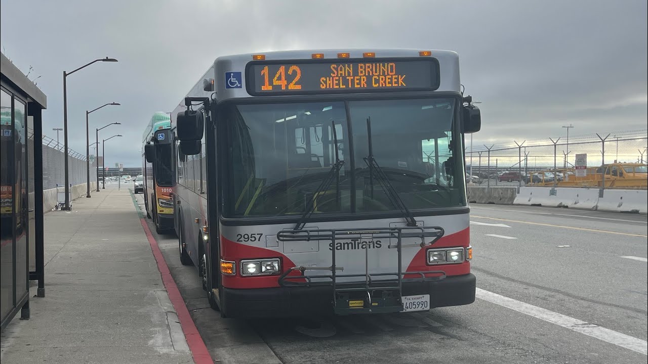 SamTrans #2957 on Route 142 (FULL ROUTE) - YouTube
