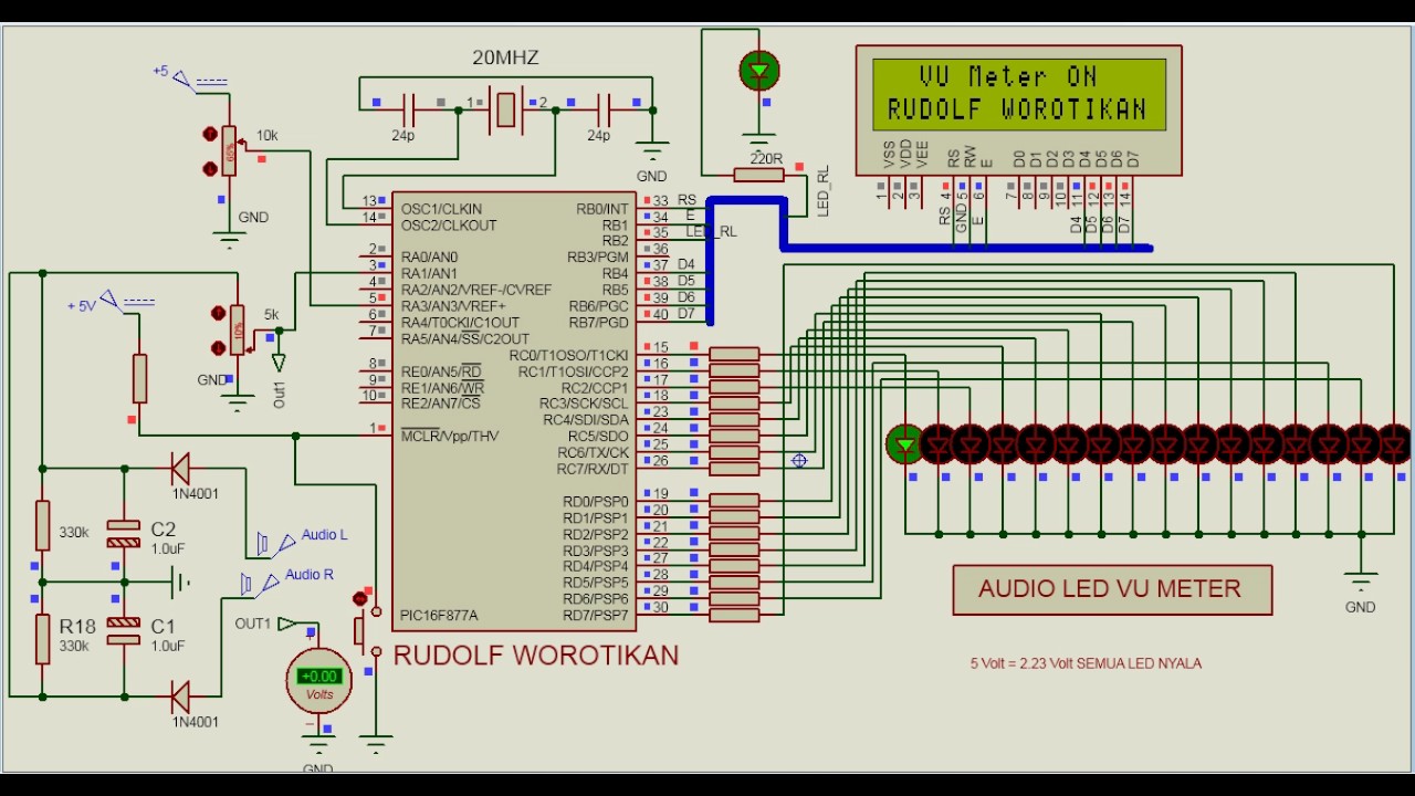 Audio LED VU Meter - YouTube