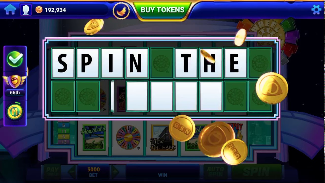GSN casino game wheel of fortune slots - YouTube