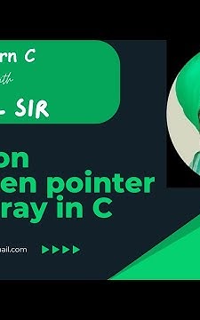 Relation between pointer and array in C by Satpal Singh Gill - YouTube