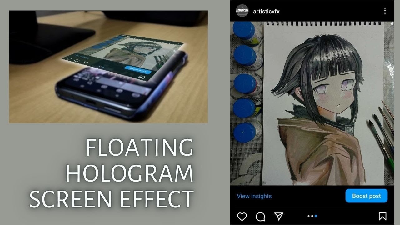 Floating Hologram Screen Effect - YouTube