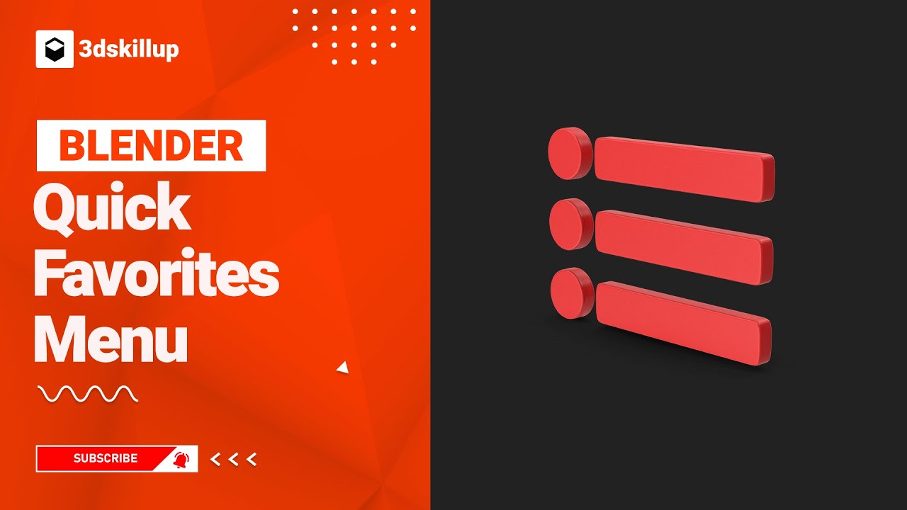 🔥🎨 19 - Impara come utilizzare il Quick Favorites Menu di Blender con ...