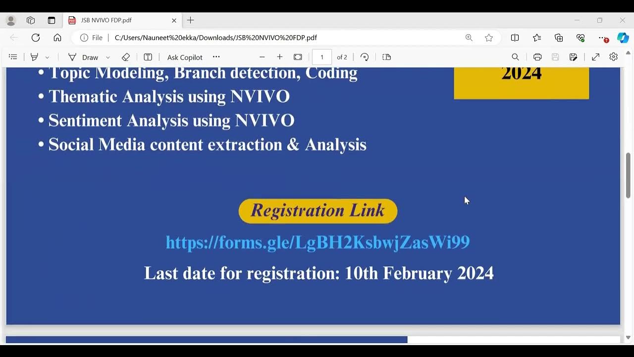 FDP on Qualitative Data Analysis using NVIVO - YouTube