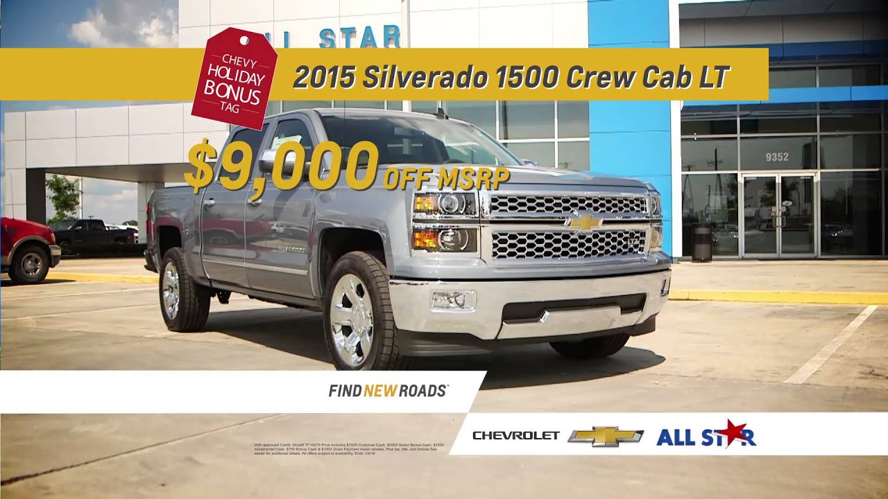All Star Chevrolet North - Chevy Holiday Bonus Tag Sale - 2015 ...