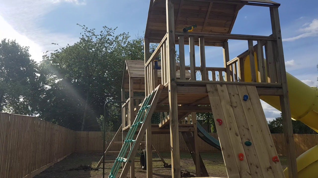 Double Towers - Tube Slide - Monkey Bars - Climbing Frame Installer ...