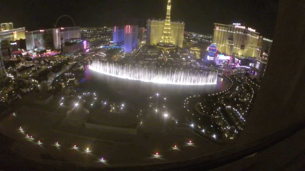 Bellagio fountains at night taken with Gopro Hero 3+ - YouTube