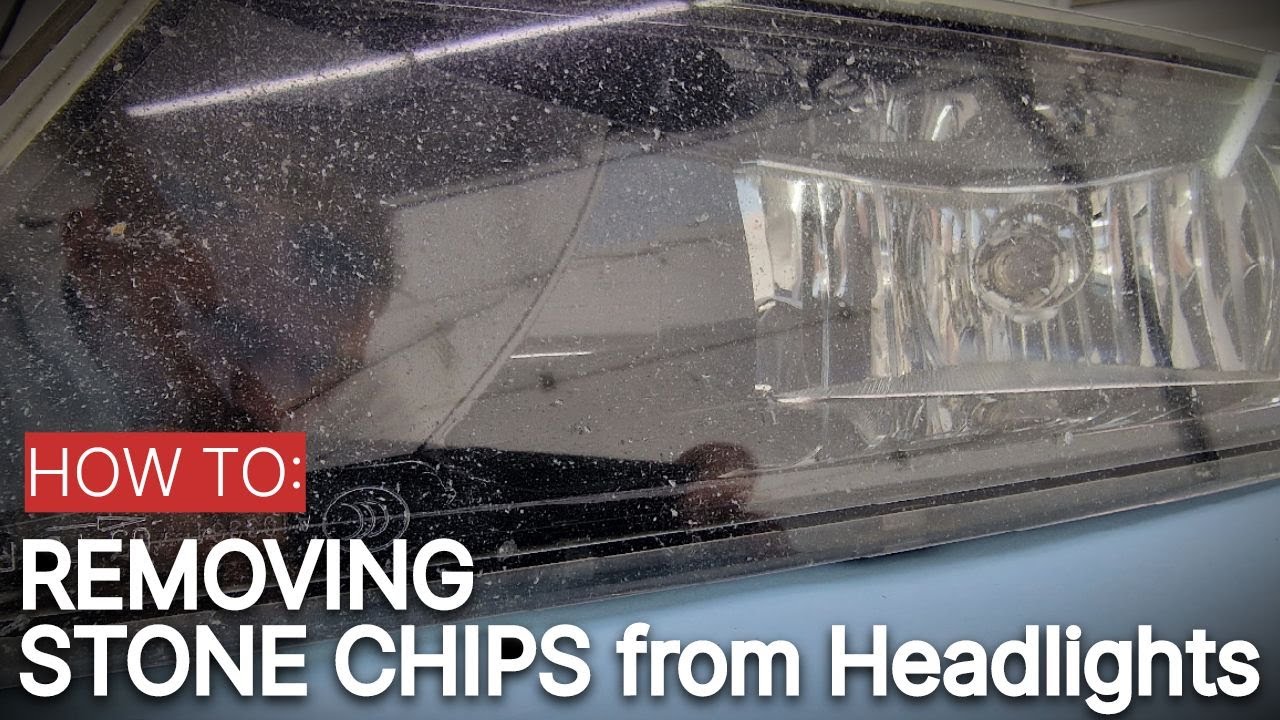 Removing stone chips from headlights - YouTube