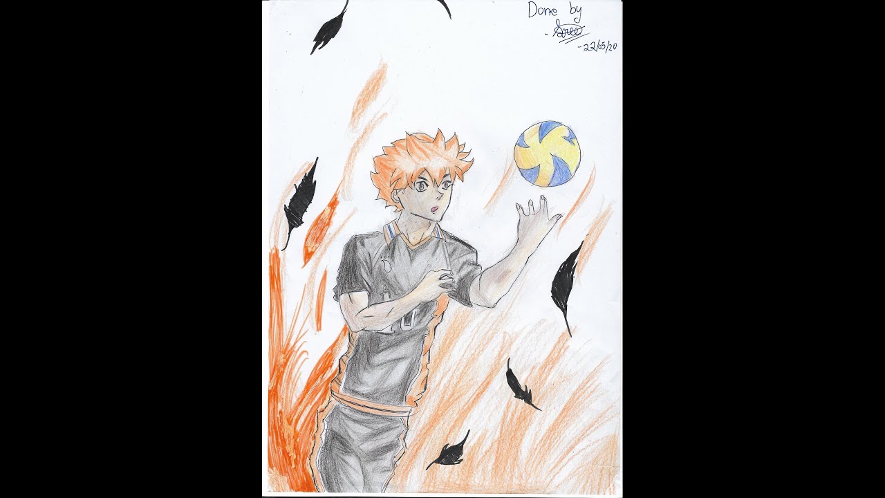Drawing Hinata Shoyo (haikyuu) - YouTube