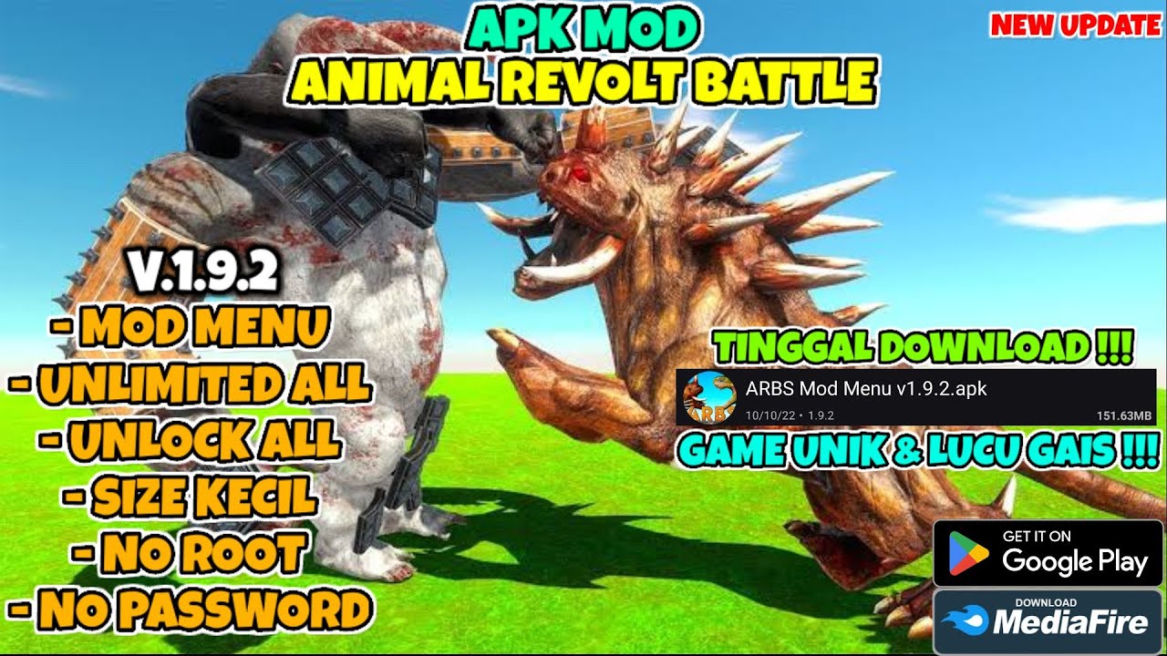 Animal Revolt Battle Simulator Mod 1.9.2 Terbaru 2022 | Mod Menu | No ...