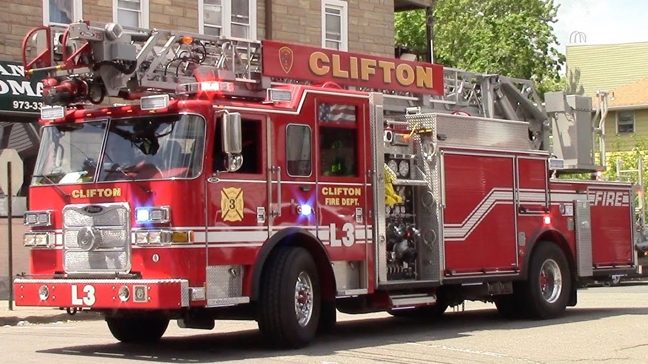 Clifton Fire Department Ladder 3 Rescue 1 And Animal Control Car 29 ...