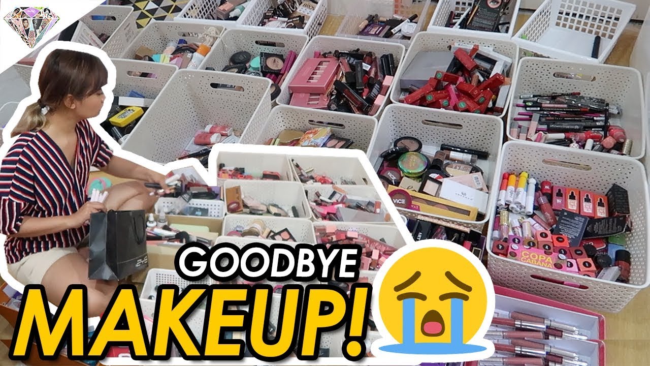NAKAKALOKA! DECLUTTERING & ORGANIZING MY MAKEUP COLLECTION PART 1 - YouTube