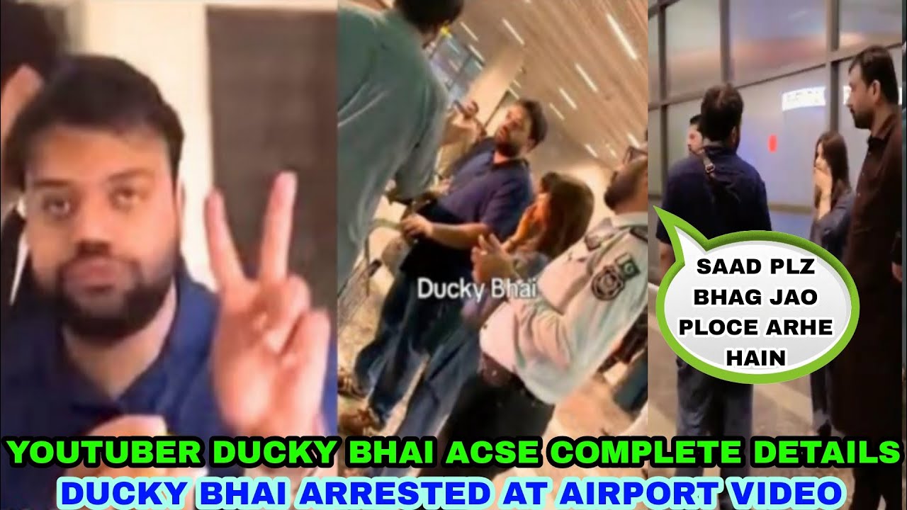 Ducky Bhai Latest Case Update | Ducky Bhai Arrested at Lahore Airport ...