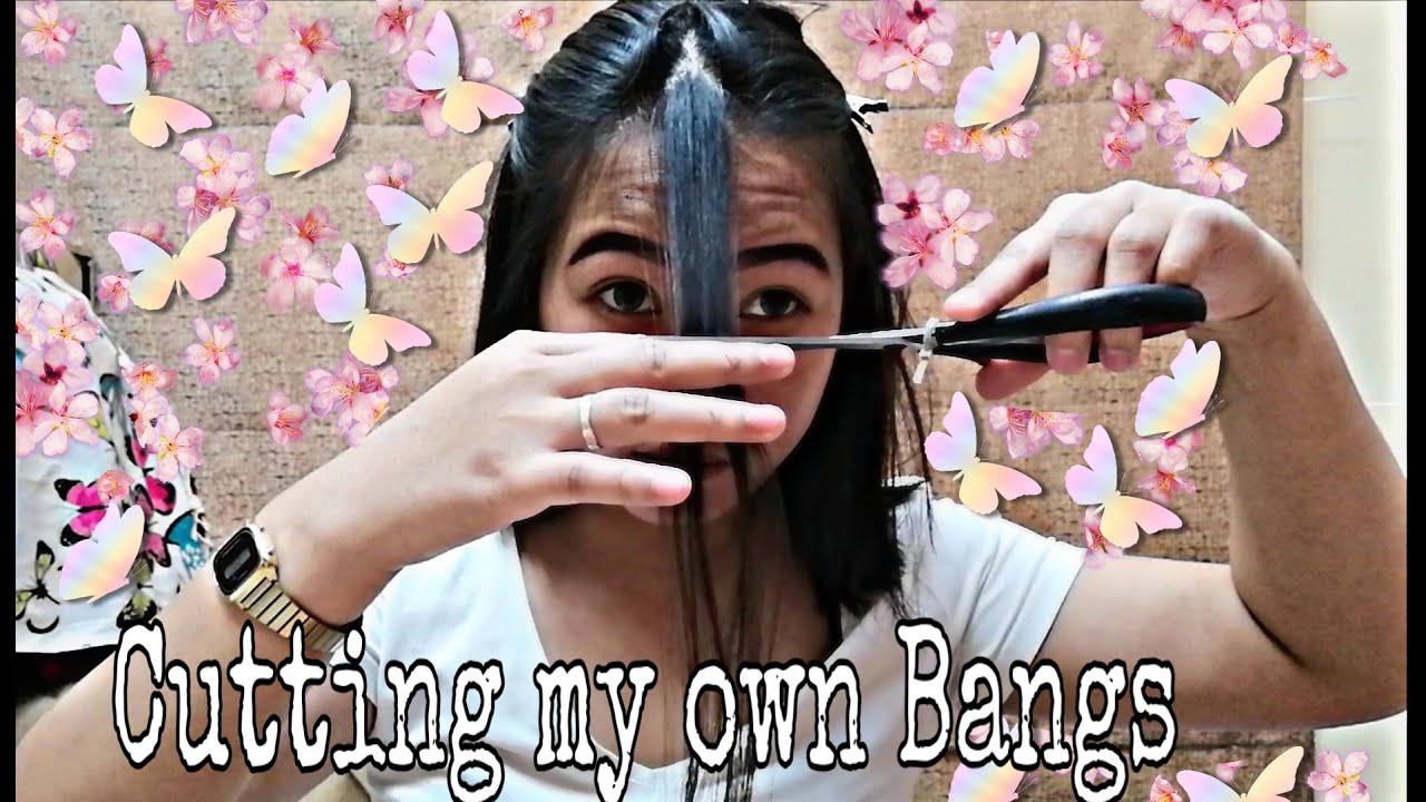 First Time Cutting My Own BANGS (Fail or Not?) - YouTube