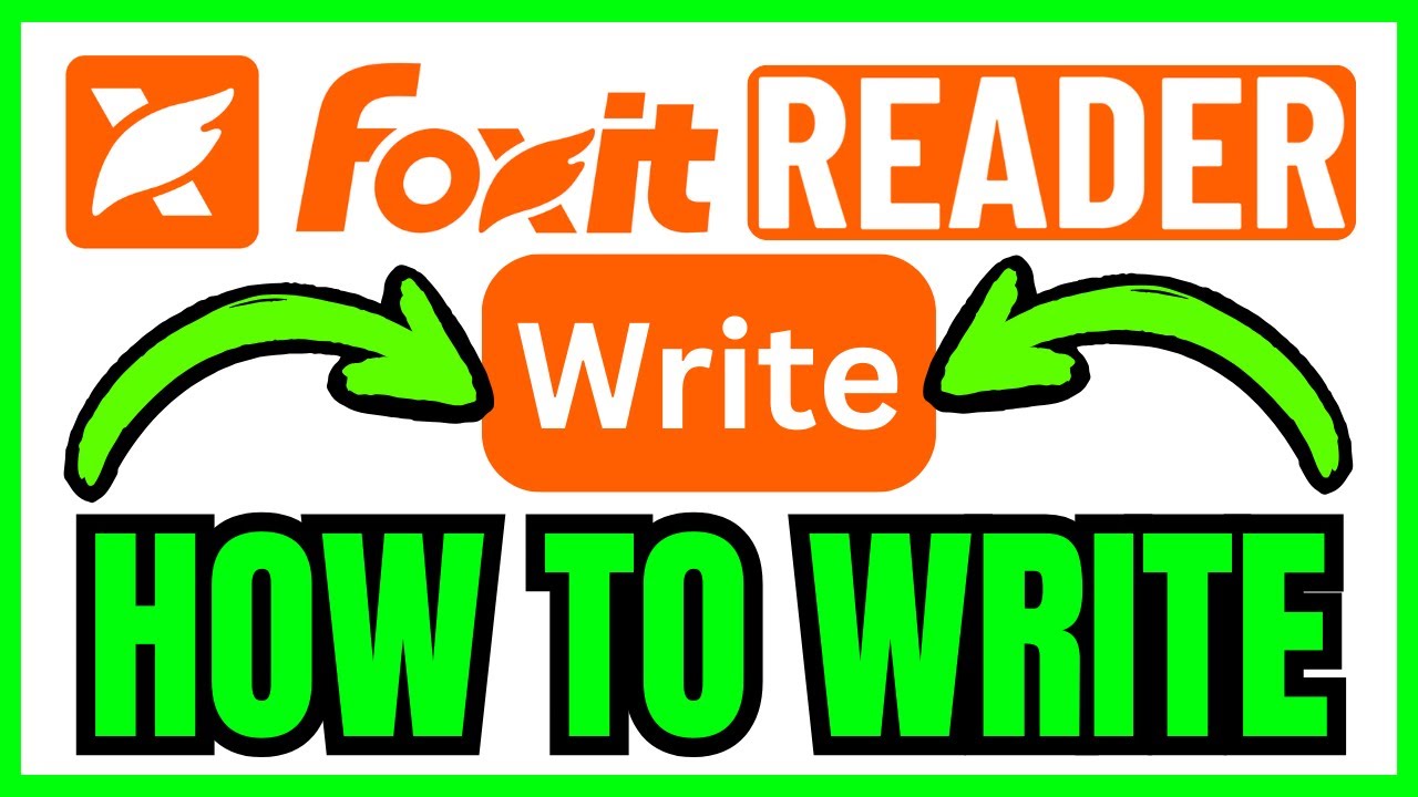 How To WRITE In Foxit PDF Reader (QUICK & EASY) 2026 - YouTube