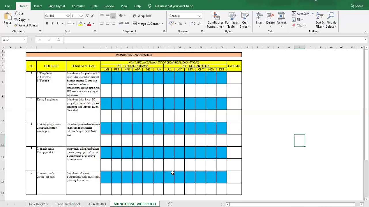 Cara Pembuatan Peta Risiko / Risk Register Part 1 - YouTube