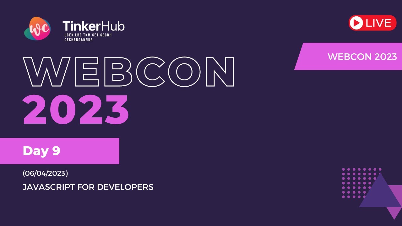 Webcon 2023 (day-9) Javascript for webdevelopers - YouTube