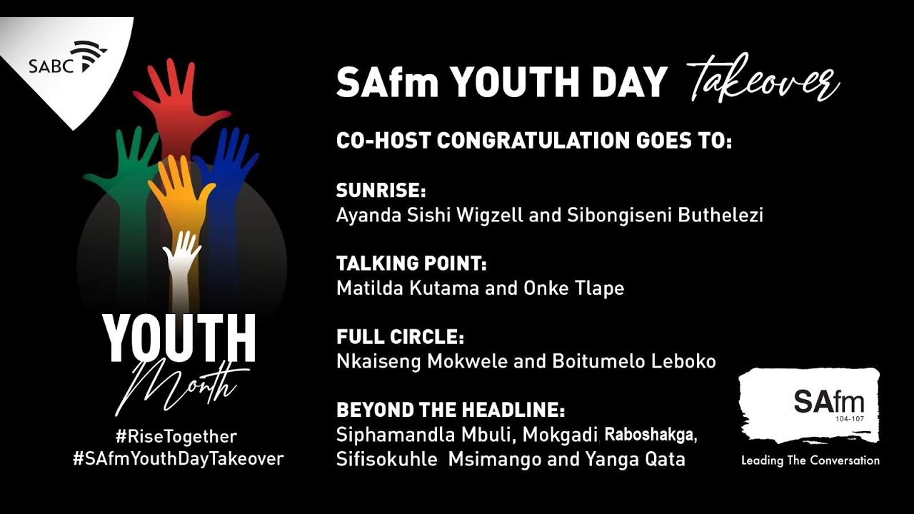 SAfm Youth Day TakeOver 2023 on #SAfmSunrise with Stephen Grootes - YouTube