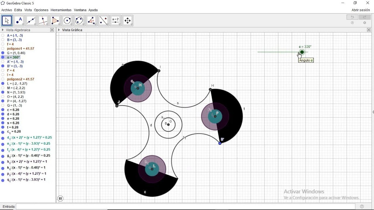 Spinner en Geogebra - Angie Pita Salazar xd - YouTube