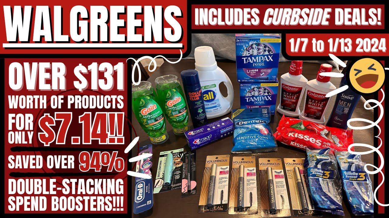 Walgreens Haul 1/7/24 to 1/13/24 - Paid ONLY $7.14!!! - Saved Over 94% ...
