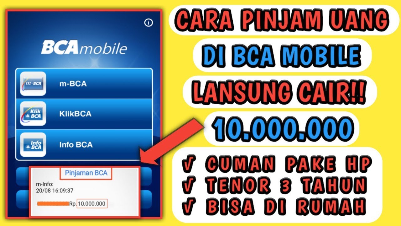 CARA PINJAM UANG DI BCA MOBILE BANKING TERBARU 2022 - PINJAMAN ONLINE ...