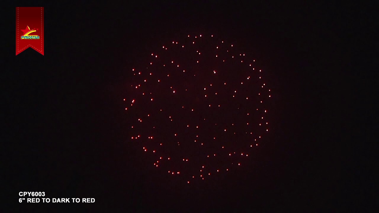 6 Inch Firework Shell - Red To Dark To Red Effect - YouTube
