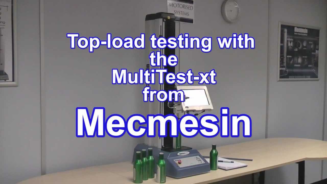Top-load Testing of PET Bottles - Mecmesin Force Measurement - YouTube