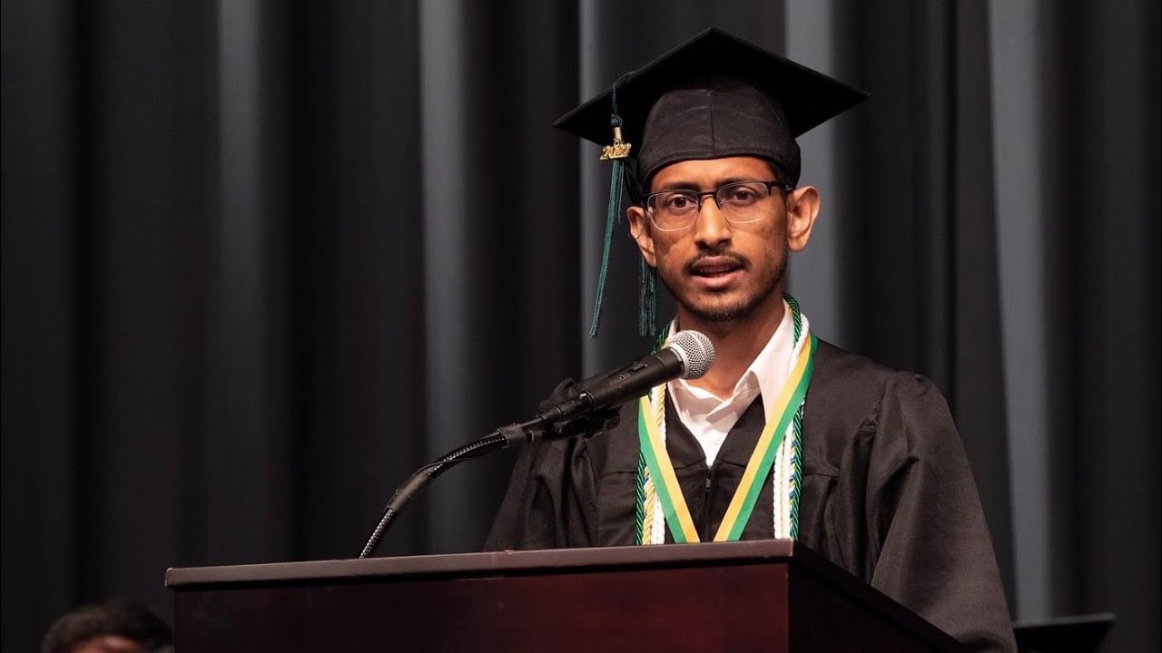 Graduation speech by class president and journey of his life. How he ...