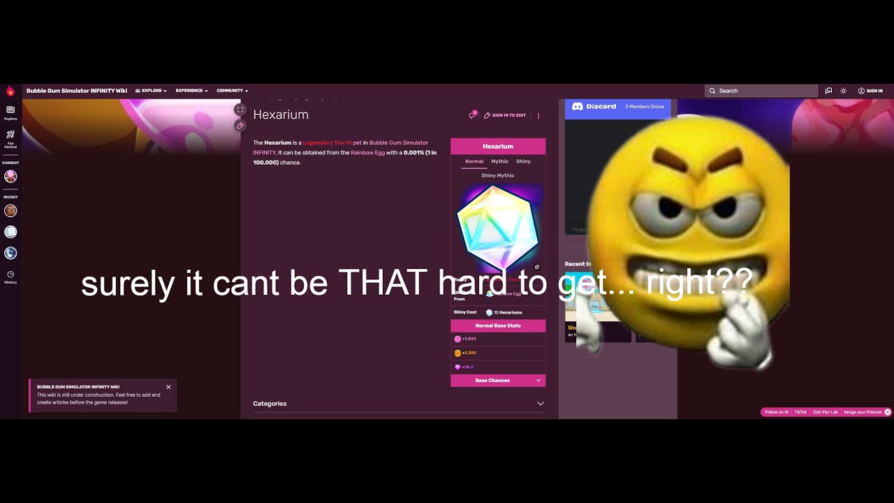 "just give me a hex bro" // Bubble Gum Simulator INFINITY - YouTube