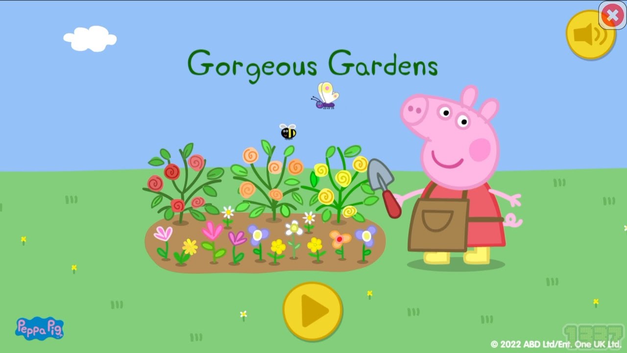 Peppa Pig Gorgeous Gardens - English Cartoon Game Episode for Kids ...