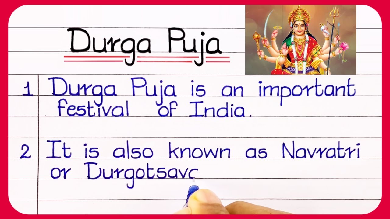 10 Lines On Durga Puja In English | Essay On Durga Puja | durga puja ...