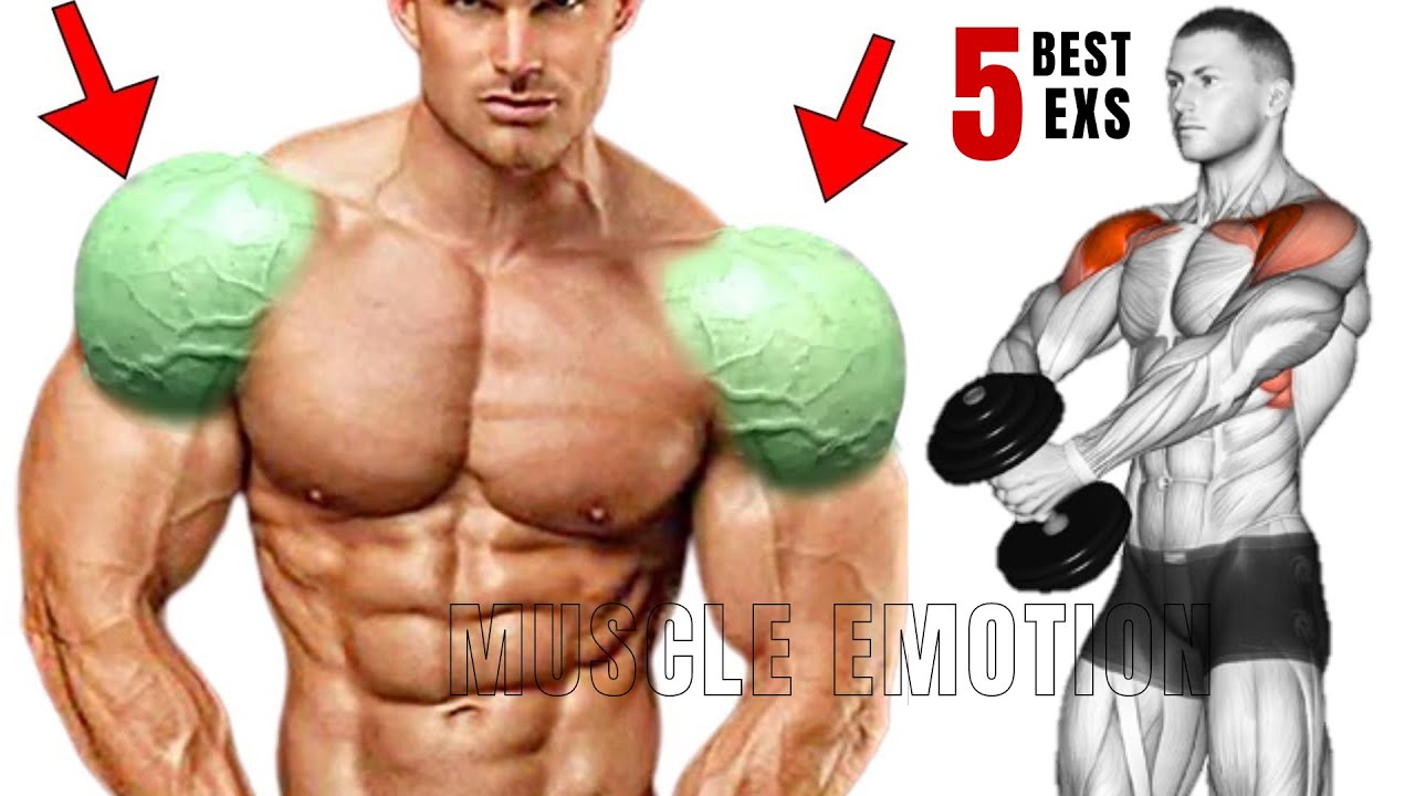 5 BEST SHOULDERS WORKOUT WITH BARBELL DUMBELLS AND CABLE - YouTube