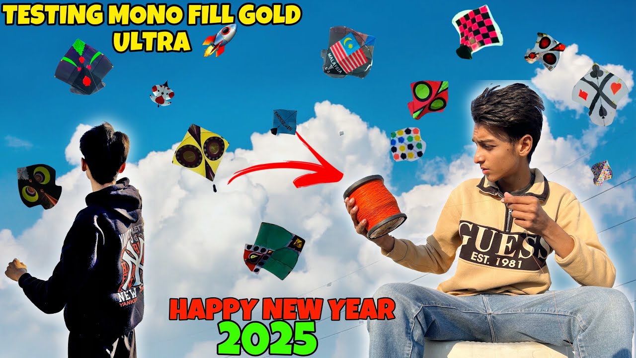 Testing MonoFill Gold Ultra 🔥Flying Pakistani Kites 🪁 || Gattu Price ...