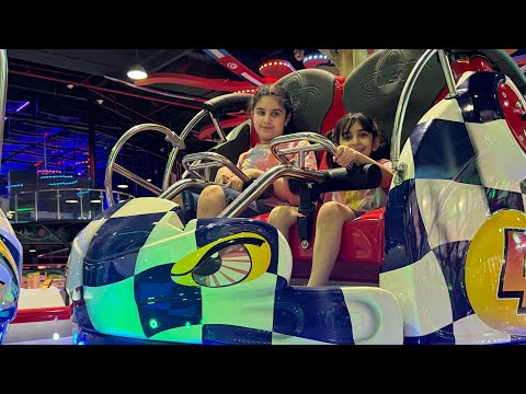 DOHA QATAR JUNGLE ZONE!!!🛝🎢🪺🌳Haya and Maria are at Hyatt plaza Jungle zone, There is a new ride