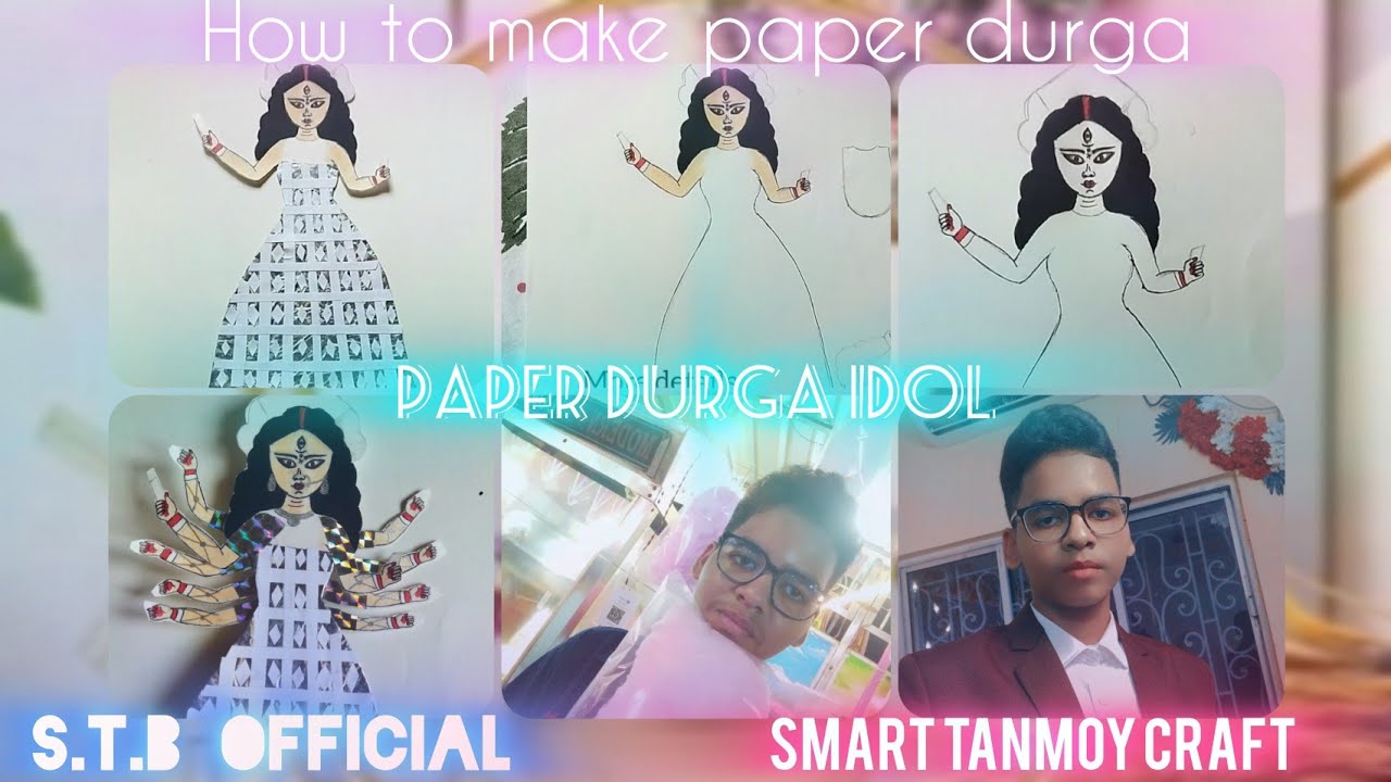 Paper Durga Idol.How to make paper durga Part 1 SMART TANMOY CRAFT 2024 ...