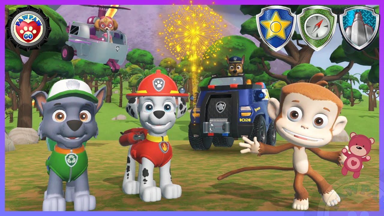 Paw Patrol On A Roll! #12 🐒🌳🚓Paws Save Mandy The Monkey!! FHD - YouTube